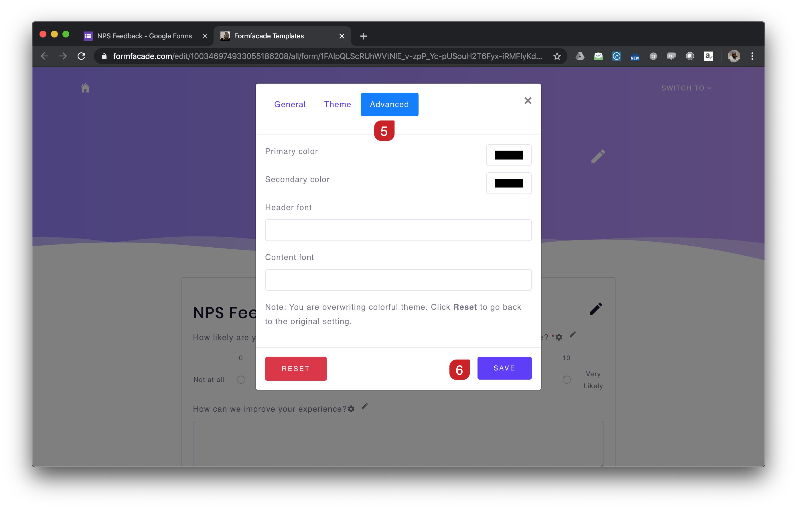 Is There A Way To Change The Button Color Or Font Styles In The Form 