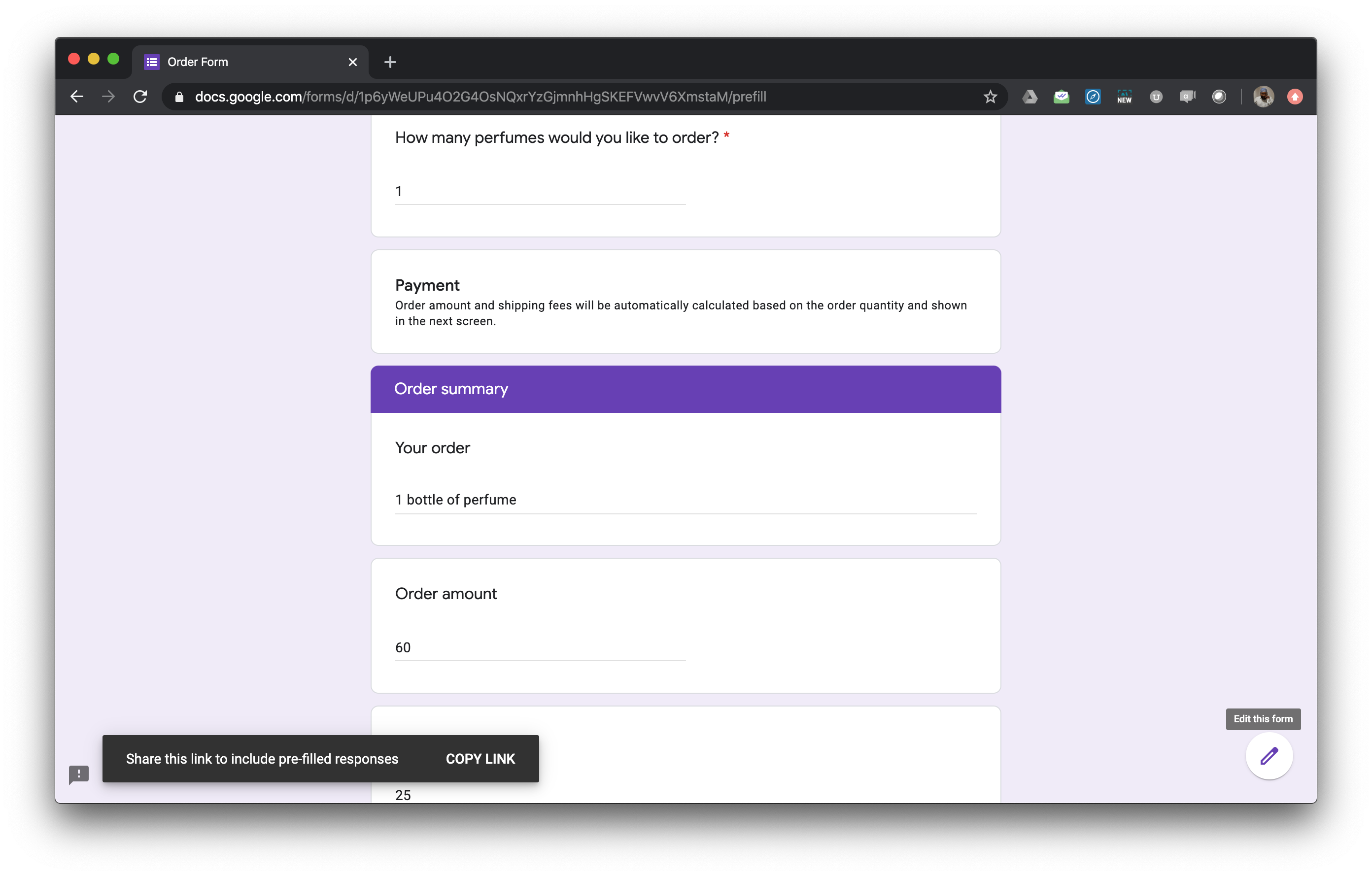 Formfacade - How to add a calculated field in Google Form?