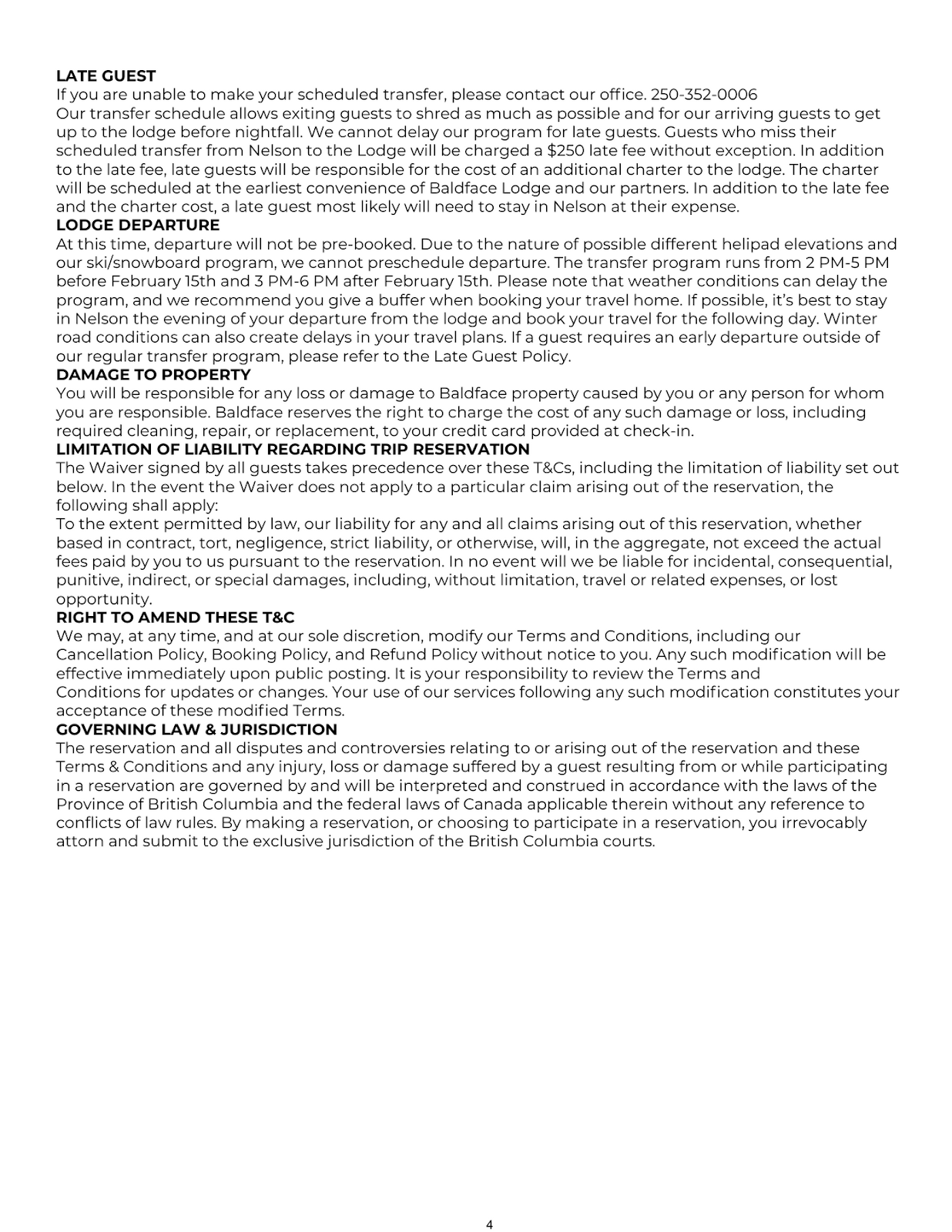 Terms and Conditions | Baldface