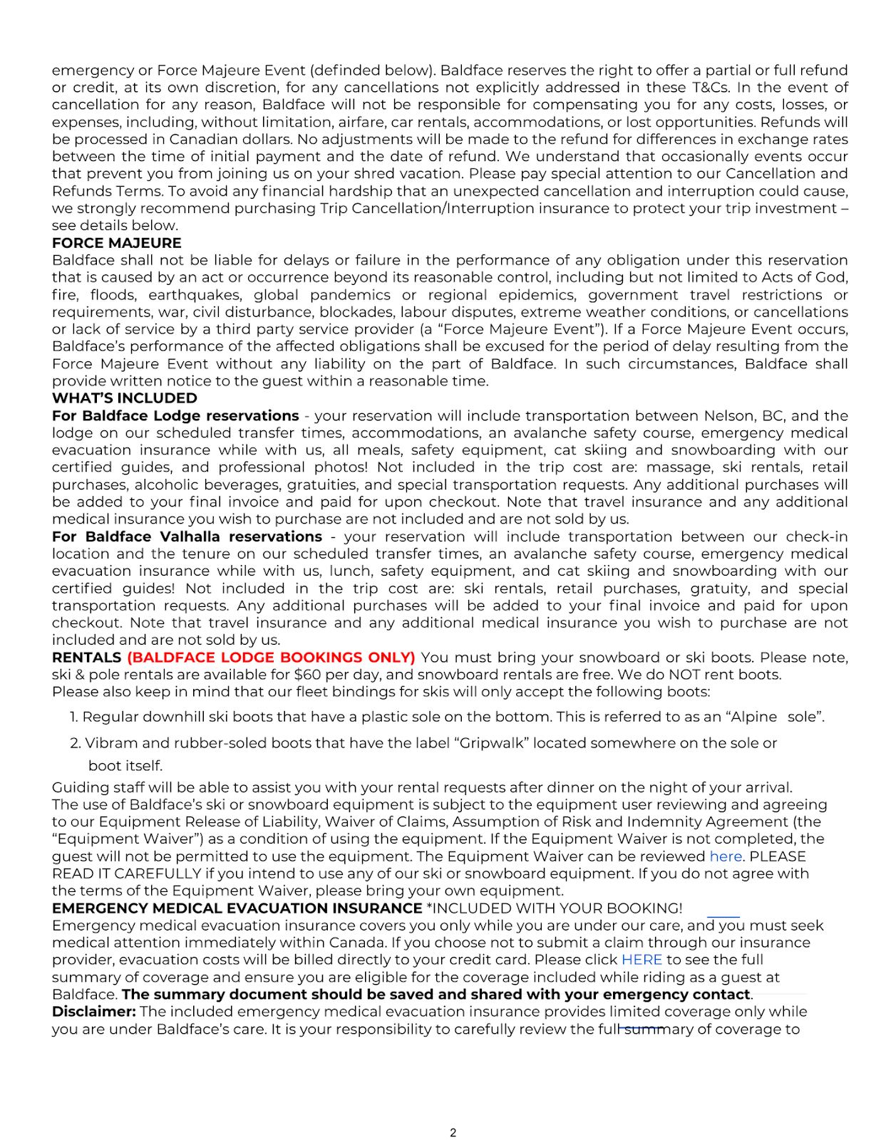 Terms and Conditions | Baldface